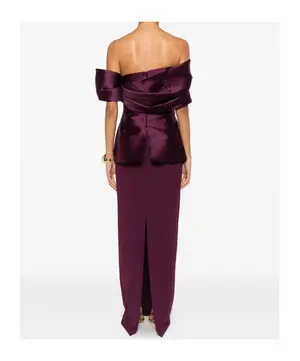 Solace Off-shoulder Draped Maxi Dress
