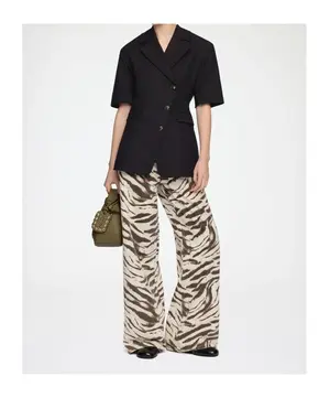 GANNI Blazer In Cotton Tailoring