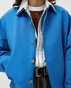 Versace Button-up Blouson With Classic Collar