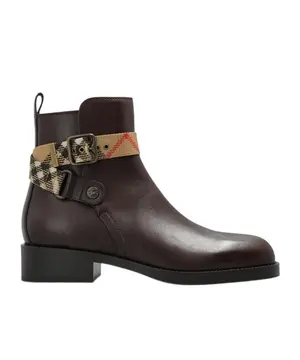 Burberry Round-toe Ankle Boots - Black