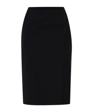 JIL SANDER Skirt With Raw Hem - Black