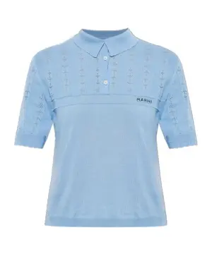 Marni Short-sleeved Polo Shirt - Blue