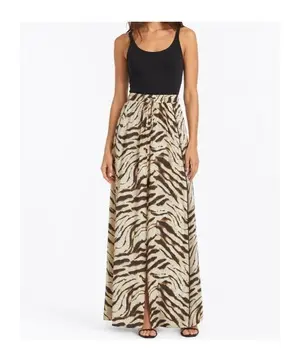 GANNI Zebra Satin Trousers - Egret