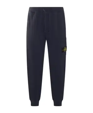 Stone Island Logo Patch Drawstring Sweatpants - Blue