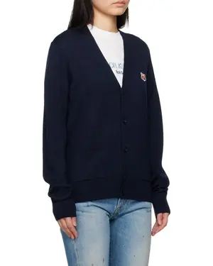 Maison Kitsuné V-neck Long-sleeved Cardigan