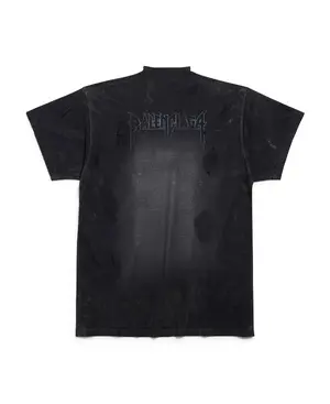 Balenciaga Paris Moon T-shirt Oversized In Faded