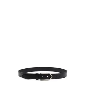 Jacquemus The Bambino Buckled Belt - Black/silver