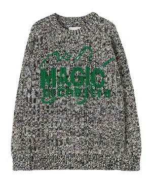 JIL SANDER Logo Jacquard Crewneck Sweater - Gray