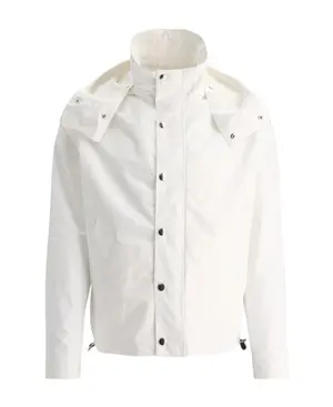 AMI Paris Cropped Waterproof Jacket - White