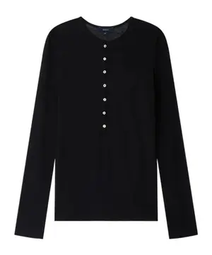 Soeur Long-sleeved Lightweight Knit Sweater - Black