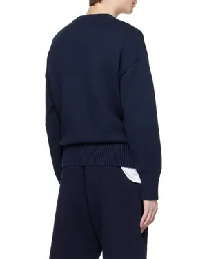 AMI Paris Logo Embroidered Crewneck Jumper