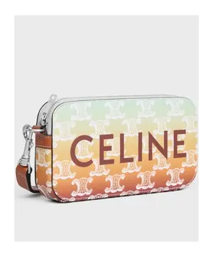 Celine Triomphe Canvas Pouch With Print