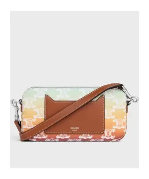 Celine Triomphe Canvas Pouch With Print