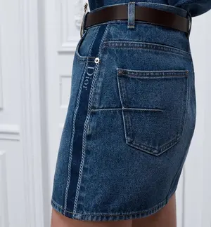 Dior Straight Denim Miniskirt