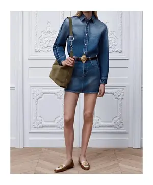 Dior Straight Denim Miniskirt