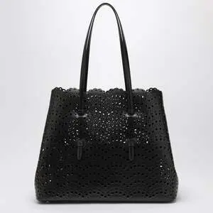 Alaïa Mina 37 Leather Tote Bag - Black