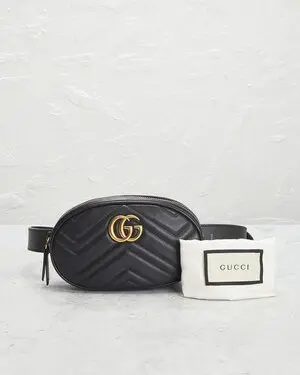 FWRD RENEW Gucci Gg Marmont Belt Bag - Black