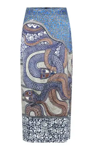 HEIRLOME L. Manuel Morales Silk Maxi Skirt - Print