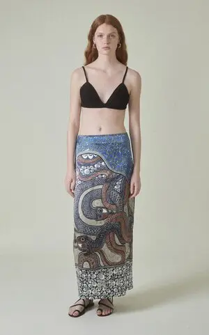 HEIRLOME L. Manuel Morales Silk Maxi Skirt