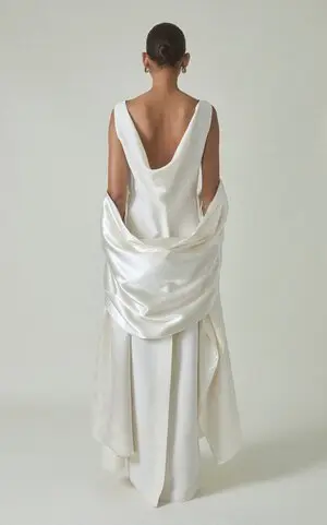 HEIRLOME Delphine Silk-wool Maxi Dress