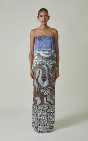 HEIRLOME L. Manuel Morales Silk Maxi Dress