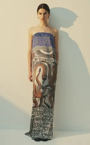 HEIRLOME L. Manuel Morales Silk Maxi Dress
