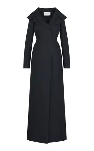 HEIRLOME Diara Silk-wool Coat - Black