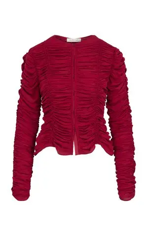 HEIRLOME Solana Silk Top - Red
