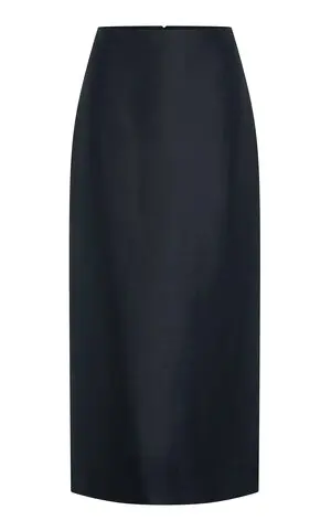 HEIRLOME Sandrita Silk Shantung Maxi Skirt - Black