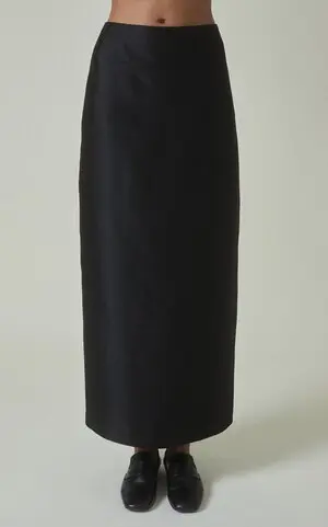HEIRLOME Sandrita Silk Shantung Maxi Skirt