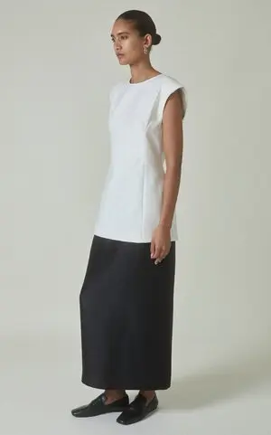 HEIRLOME Sandrita Silk Shantung Maxi Skirt
