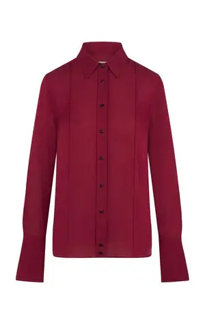 HEIRLOME Rose Silk Shirt - Red