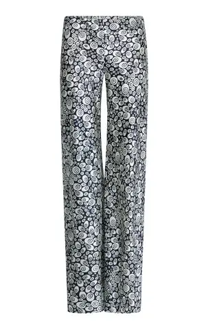 HEIRLOME Max Dotted Silk Wide-leg Trousers - Print
