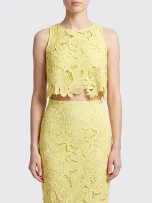 Sportmax Lace Crop Top - Lemon