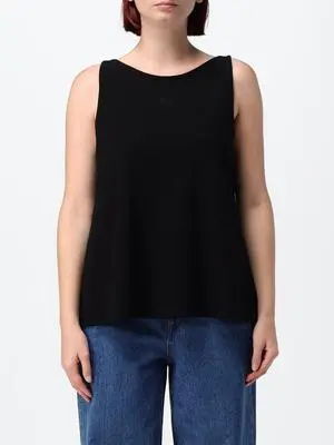 Loewe Sleeveless Viscose Crew Neck Top - Black