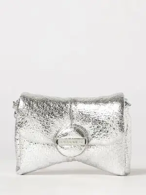 Borbonese Coquette Laminated Nylon Mini Bag With Metal Mesh Strap - Silver