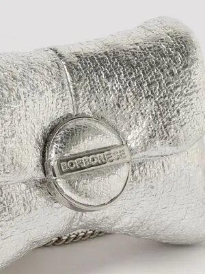 Borbonese Coquette Laminated Nylon Mini Bag With Metal Mesh Strap