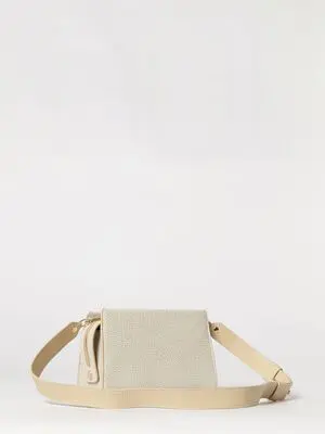 Borbonese Polka Dot Mini Crossbody Bag In Recycled Nylon With Charm