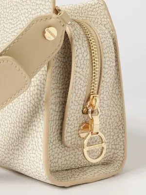 Borbonese Polka Dot Mini Crossbody Bag In Recycled Nylon With Charm