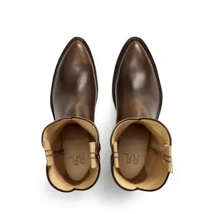 Ralph Lauren Holly Plainview Star-inlay Leather Boots
