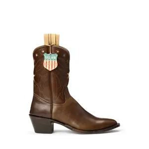 Ralph Lauren Holly Plainview Star-inlay Leather Boots