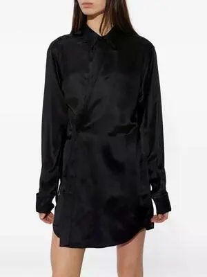 Balenciaga Satin-finish Wrap Mini Dress