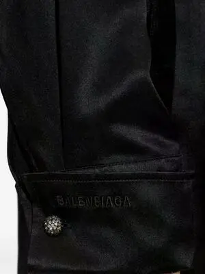 Balenciaga Satin-finish Wrap Mini Dress