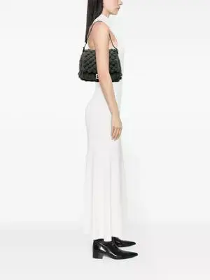 Fendi Crochet Wool Mamma Forever Shoulder Bag - Grey