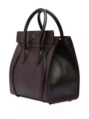 Celine Mini Smooth Calfskin Luggage Tote Bag - Red