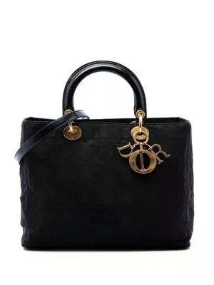 Dior Large Cannage Lady Satchel - Black