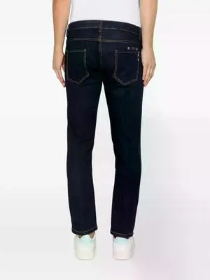 YES LONDON Logo Plaque Slim-fit Jeans