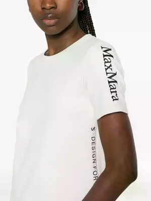 Max Mara Nancy Logo T-shirt - Neutrals