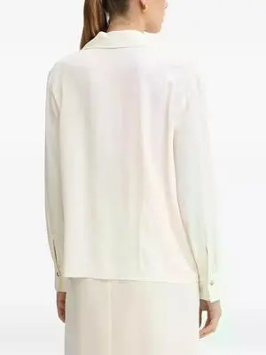 SIMONA CORSELLINI Draped Blouse With Chain Embellishment