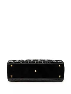 Dior Large Patent Cannage Lady Satchel - Black